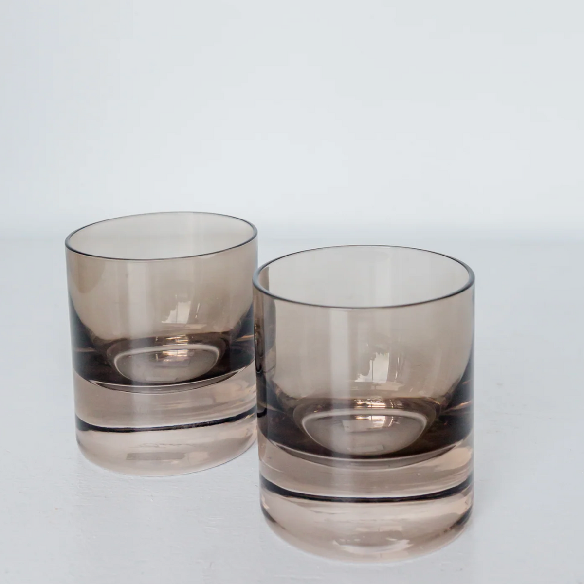estelle gray smoke rock glasses | set of two – Shoppe Details and ...